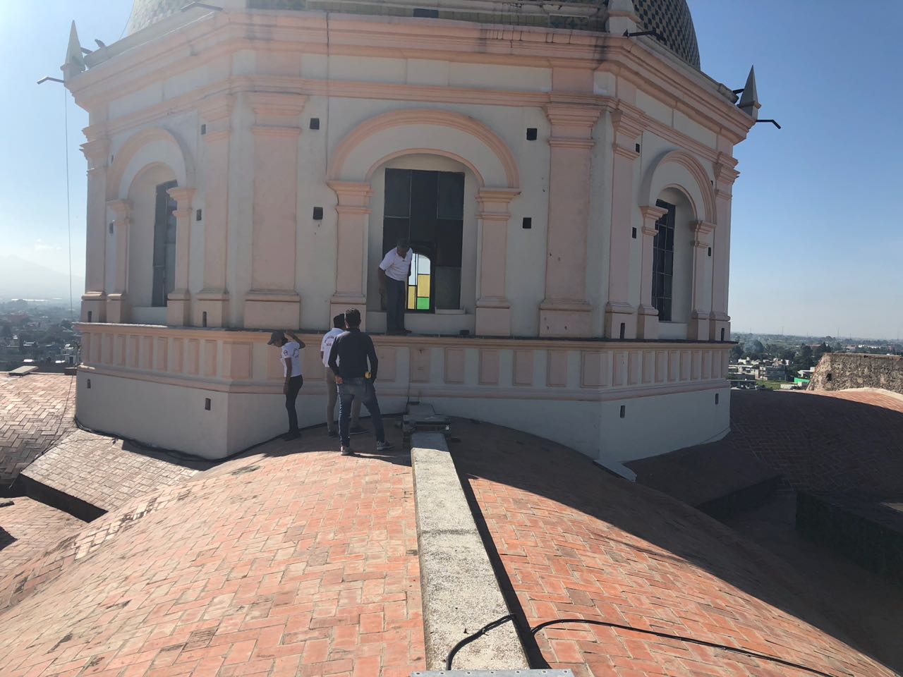 Sin afectaciones cúpula de la parroquia de Santa Inés Zacatelco ...