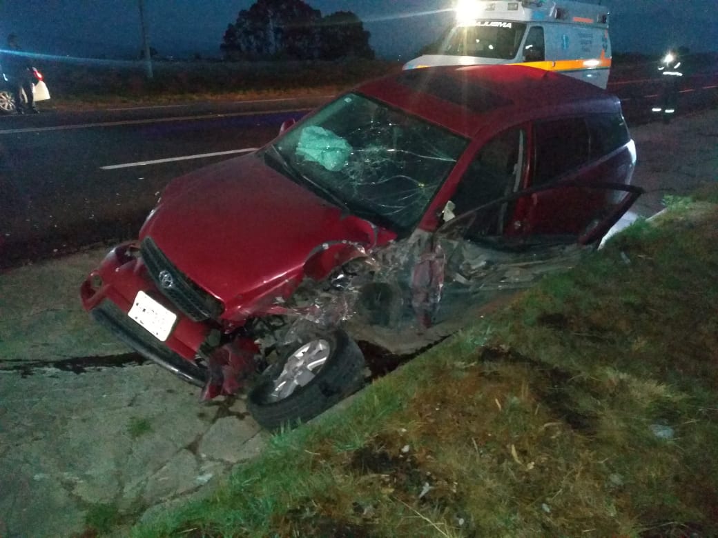 Accidente en la Apizaco-Tlaxco deja a una persona lesionada - Cuarto de Guerra Tlaxcala