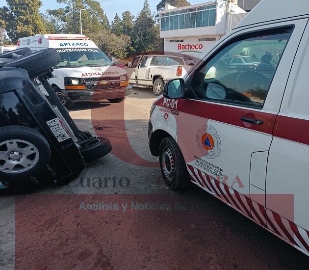Al Menos Cuatro Heridos Por Choque Múltiple Con Volcadura En