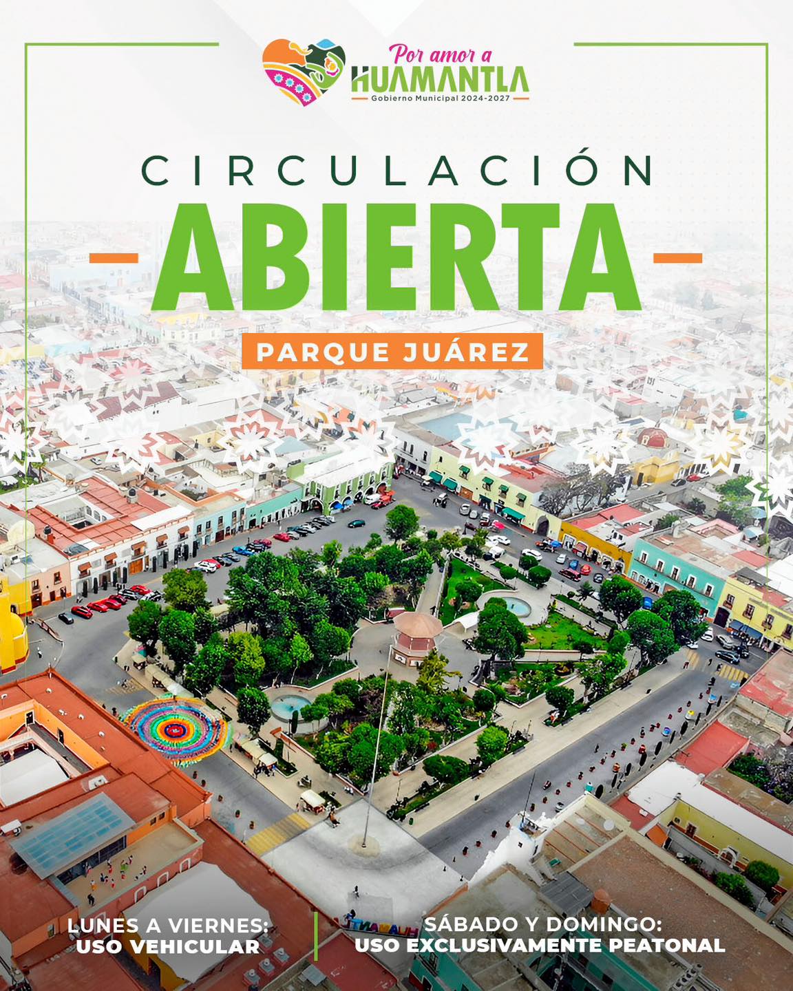 Se abrirá en Parque Juárez circulación de vehículos de lunes a viernes ...